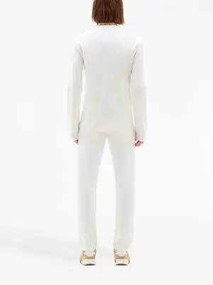 COURREGES Logo-patch Buttoned Sweater - White