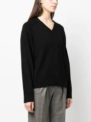 ARMARIUM V-neck Knitted Jumper - Black