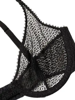 Kiki De Montparnasse Crochet Demi Bra - Black