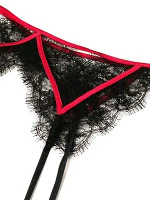 Kiki De Montparnasse Lace Detailing Garter Belt - Black