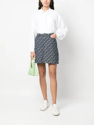 Tommy Hilfiger Logo-print Denim Skirt