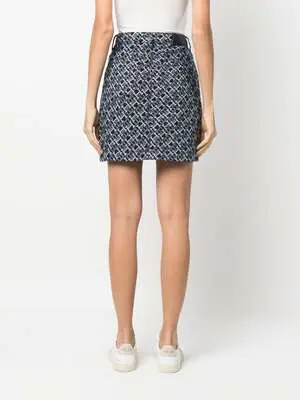 Tommy Hilfiger Logo-print Denim Skirt