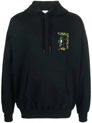 Drole De Monsieur Cotton Logo Patch Hoodie