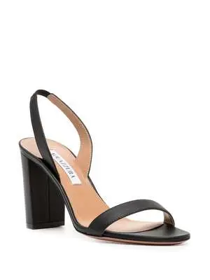 AQUAZZURA 95mm Open-toe Leather Sandals - Black