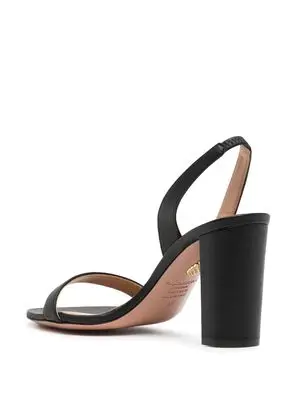 AQUAZZURA 95mm Open-toe Leather Sandals - Black