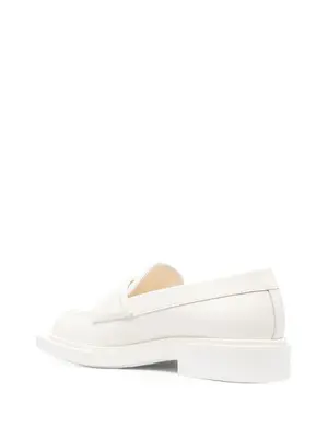 3JUIN Tonal Leather Loafers - White