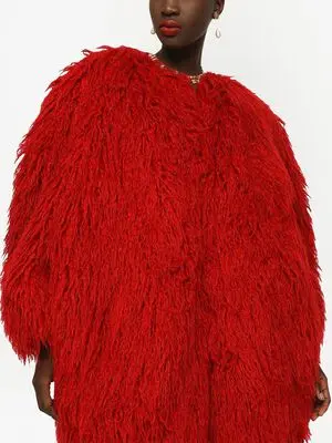 Dolce & Gabbana Single-breasted Faux-fur Coat