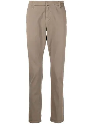 DONDUP Mid-rise Cropped Chinos In Sand Beige - Neutrals