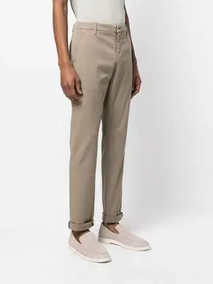 DONDUP Mid-rise Cropped Chinos In Sand Beige - Neutrals
