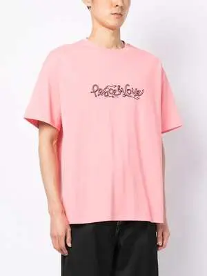FIVE CM Embroidered-slogan Short-sleeve T-shirt
