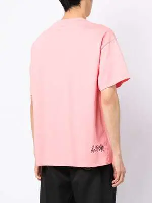 FIVE CM Embroidered-slogan Short-sleeve T-shirt