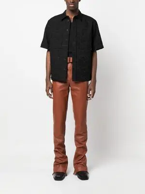 Off-White Lea Buckled Leather Trousers