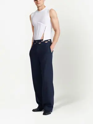 DION LEE Hinge-seam Straight Trousers
