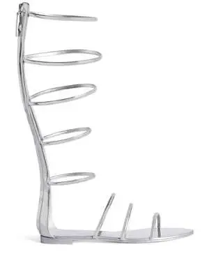 GIUSEPPE ZANOTTI Super Intrigo Gladiator Sandals - Silver
