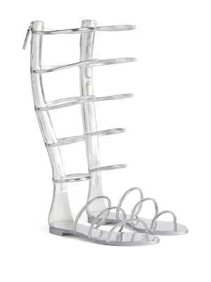 GIUSEPPE ZANOTTI Super Intrigo Gladiator Sandals - Silver