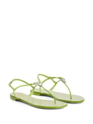 GIUSEPPE ZANOTTI Alphonsine Thong Sandals - Green