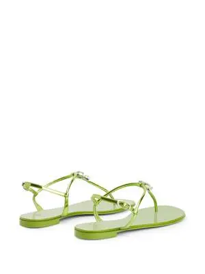 GIUSEPPE ZANOTTI Alphonsine Thong Sandals - Green