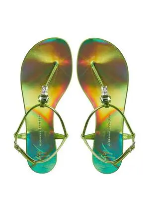 GIUSEPPE ZANOTTI Alphonsine Thong Sandals - Green