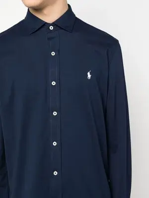Polo Ralph Lauren Embroidered Polo-pony Shirt - Blue