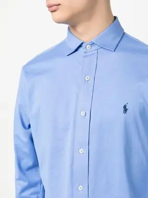 Polo Ralph Lauren Embroidered Polo-pony Shirt - Blue