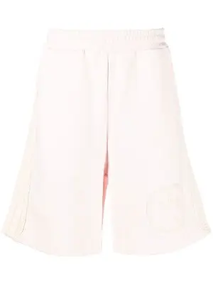 BARROW Logo-patch Cotton Track Shorts - Pink
