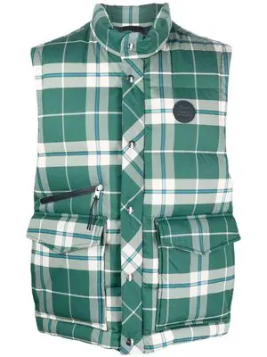 Woolrich Check-pattern Quilted Gilet