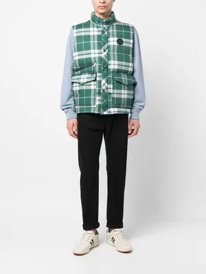 Woolrich Check-pattern Quilted Gilet