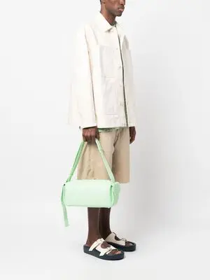 Sunnei Labauletto Leather Shoulder Bag - Green