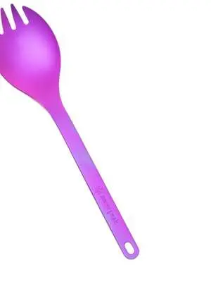 SNOW PEAK Engraved-logo Titanium Spork - Purple