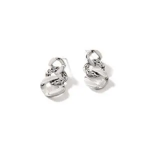 John Hardy Curb Drop Earrings - Sterling Silver
