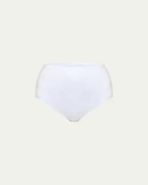 Spanx High-rise Shaping Satin Thong Oxford Blue