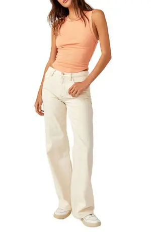 Free People Kate Rib Stretch Cotton Tank