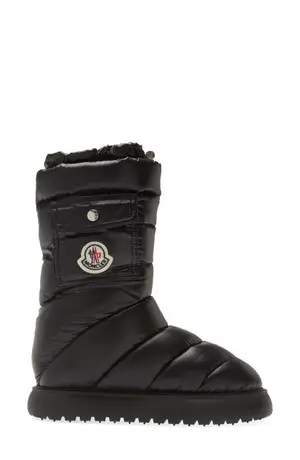 Moncler Gaia Pocket Puffer Snow Boots - Black/black