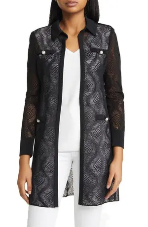 Ming Wang Sheer Lace Jacket