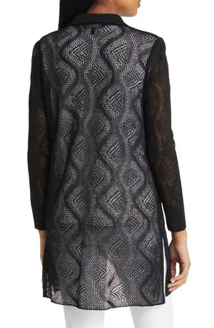 Ming Wang Sheer Lace Jacket