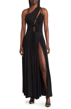 Harbison Moonbeam Cutout Jersey Maxi Dress
