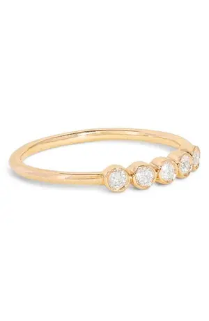 STONE AND STRAND Bezel Diamond Line Ring