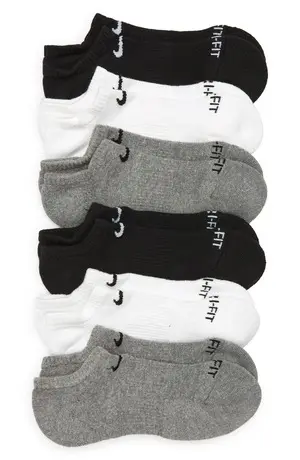 Nike Everyday Plus 6-Pack Cushioned No-Show Socks Multi-color