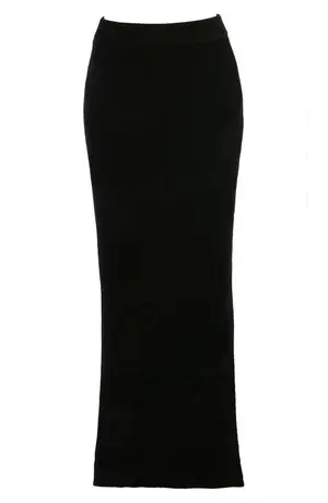House Of Cb Rene Chenille Maxi Skirt - Black