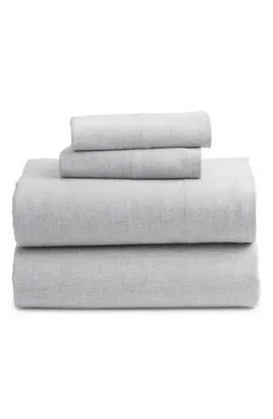 Nordstrom Flannel Sheet Set - Grey Heather