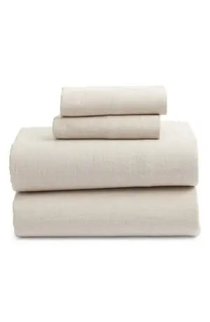Nordstrom Flannel Sheet Set - Oatmeal Heather
