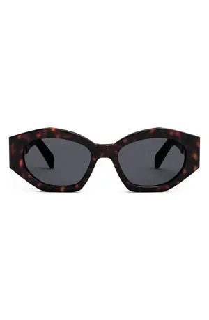 Celine Triomphe 54mm Cat Eye Sunglasses - Dark Havana/smoke