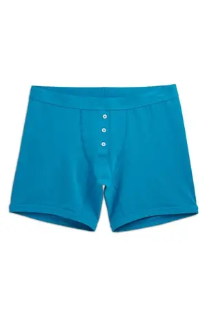 TOMBOYX 6-inch Stretch Cotton Boxer Briefs Caribbean Sea