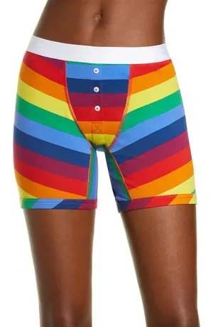 TOMBOYX 6-inch Stretch Cotton Boxer Briefs Rainbow Pride