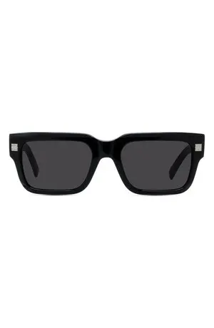 Givenchy Gv Day Square Sunglasses - Shiny Black/smoke