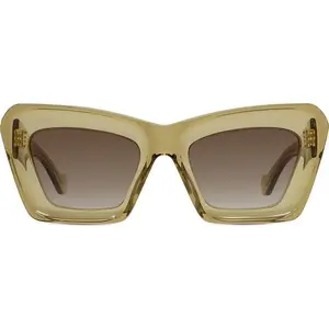 Loewe Anagram Rectangular Sunglasses - Shiny Dark Green/gradient