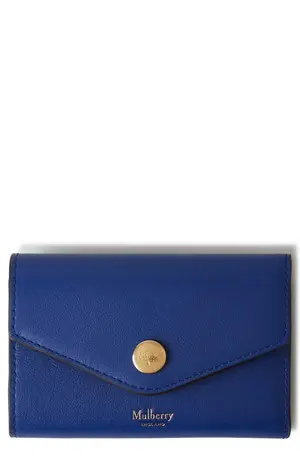 Mulberry Folded Multi-card Wallet Pigment Blue