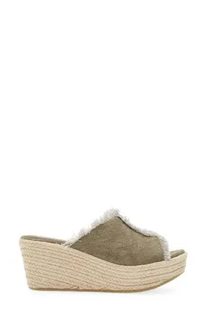 CHOCOLAT BLU Platform Wedge Sandal - Army Linen