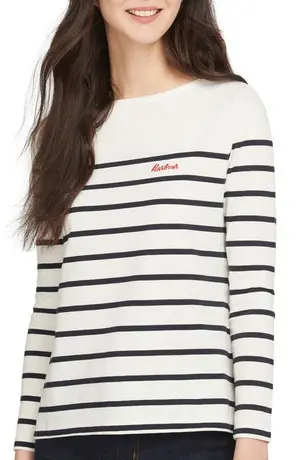 Barbour Bradley Long Sleeve Top - Cloud/navy