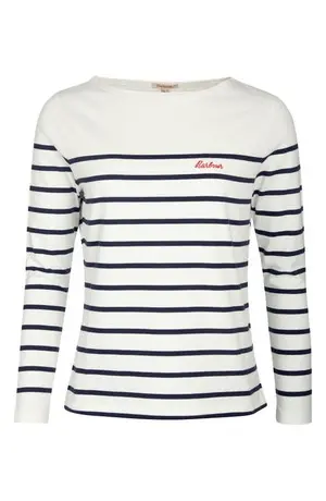 Barbour Bradley Long Sleeve Top - Cloud/navy